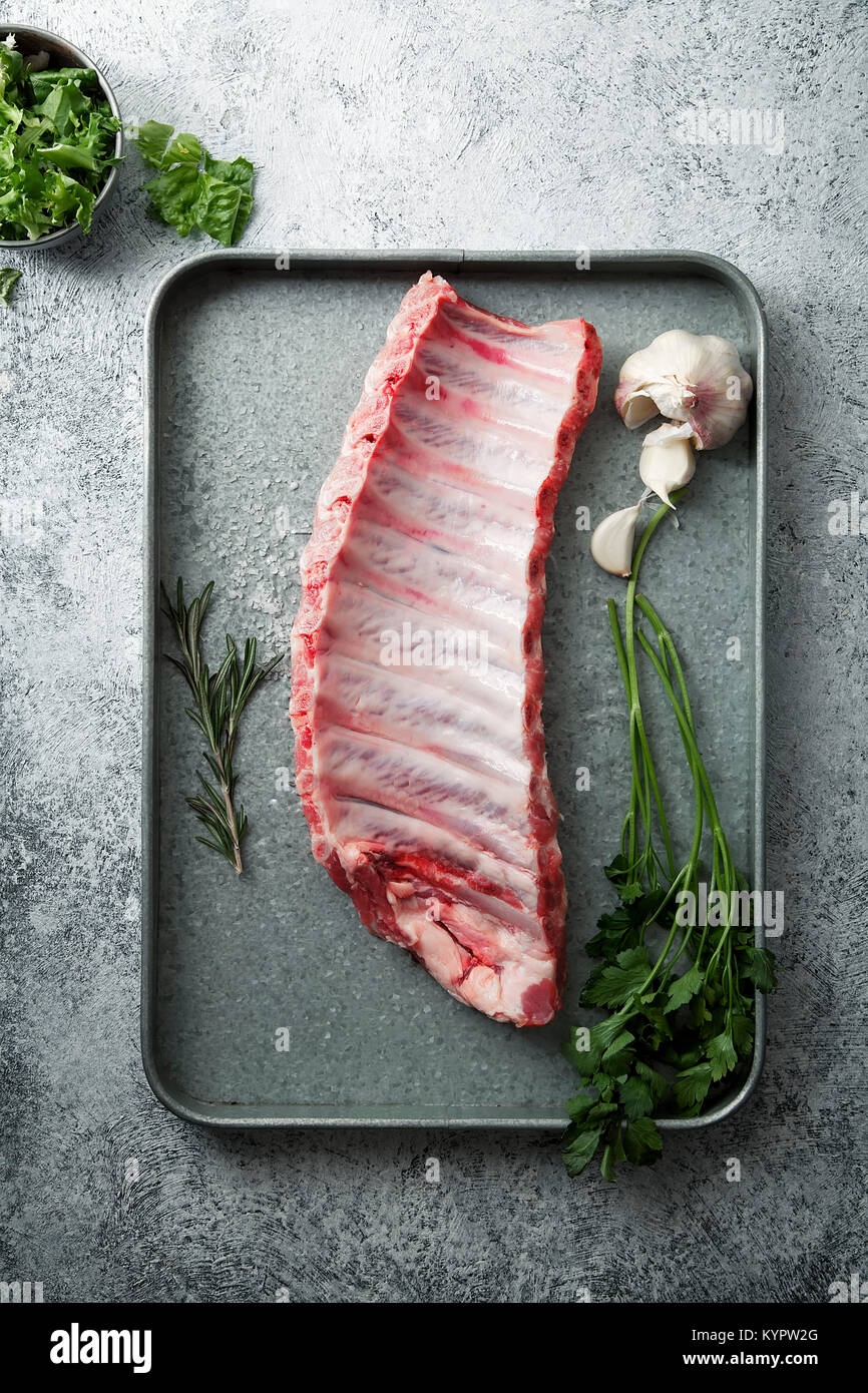 Uncooked pork ribs hi-res stock photography and images - Alamy