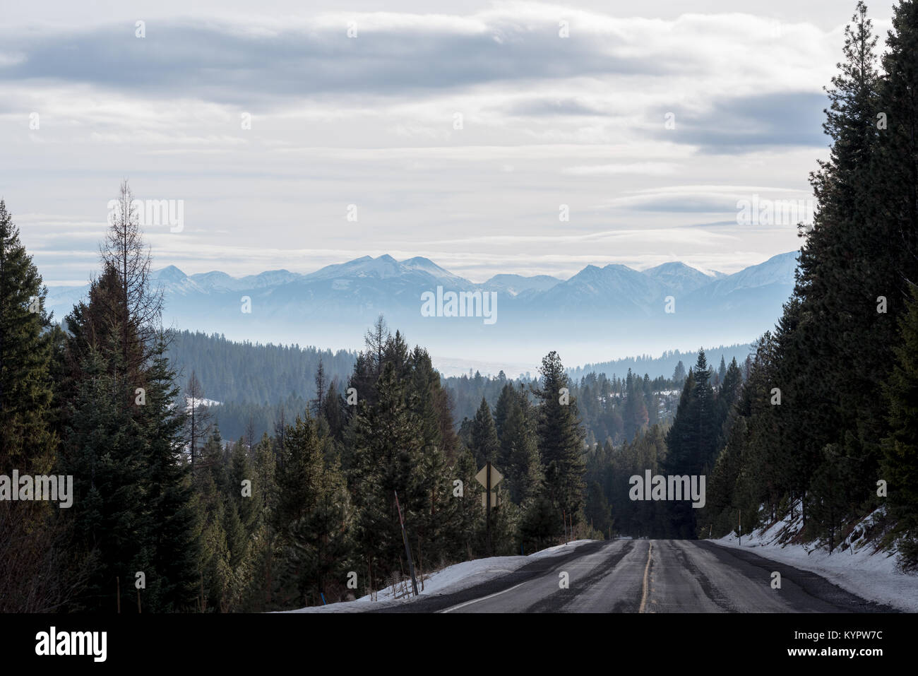 View of the Wallowa Mountains from Highway 3 in Northeast Oregon Stock ...