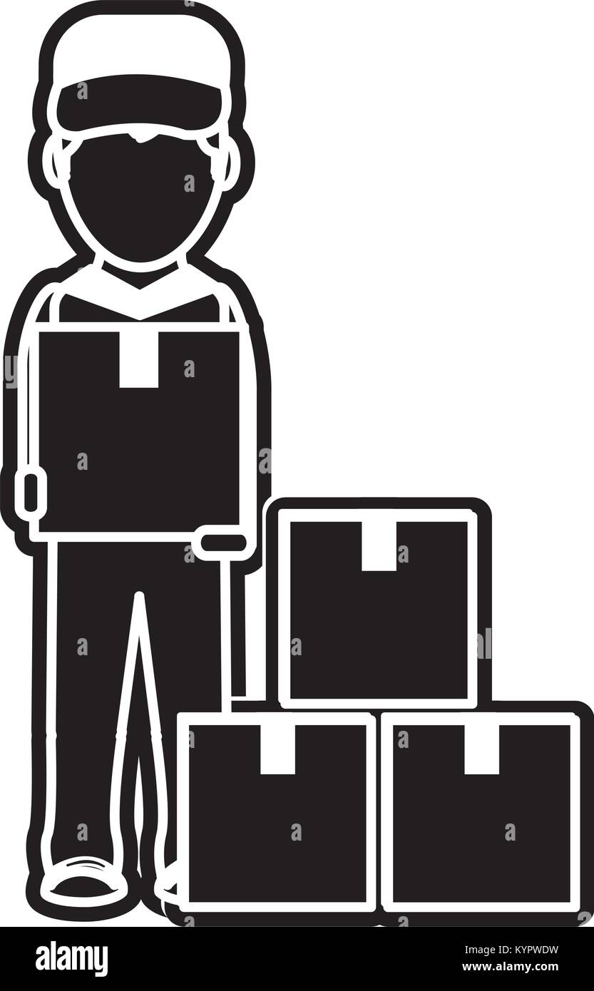 Box and man design Stock Vector Image & Art - Alamy