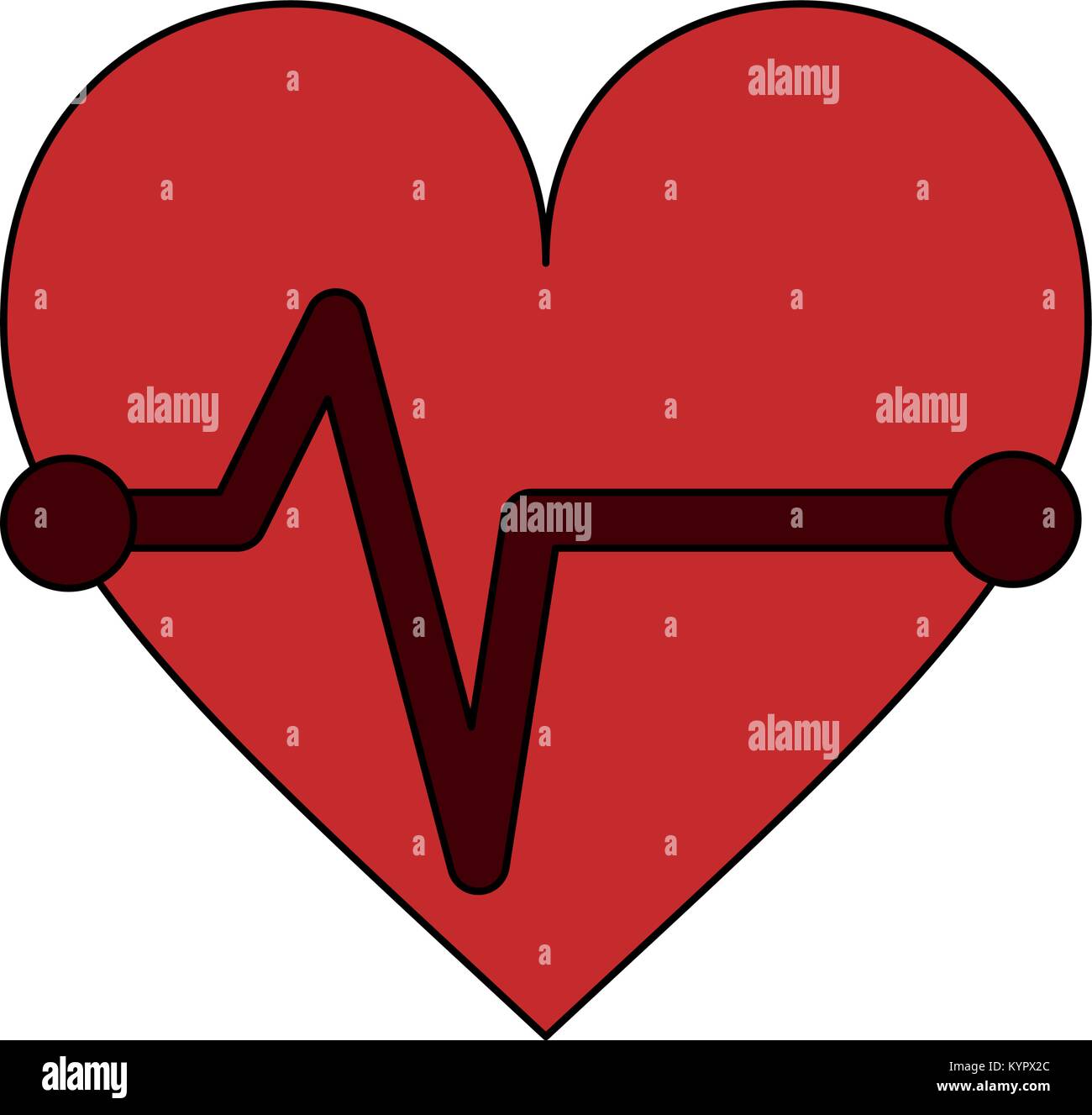 Heartbeat cardio symbol Stock Vector Image & Art - Alamy
