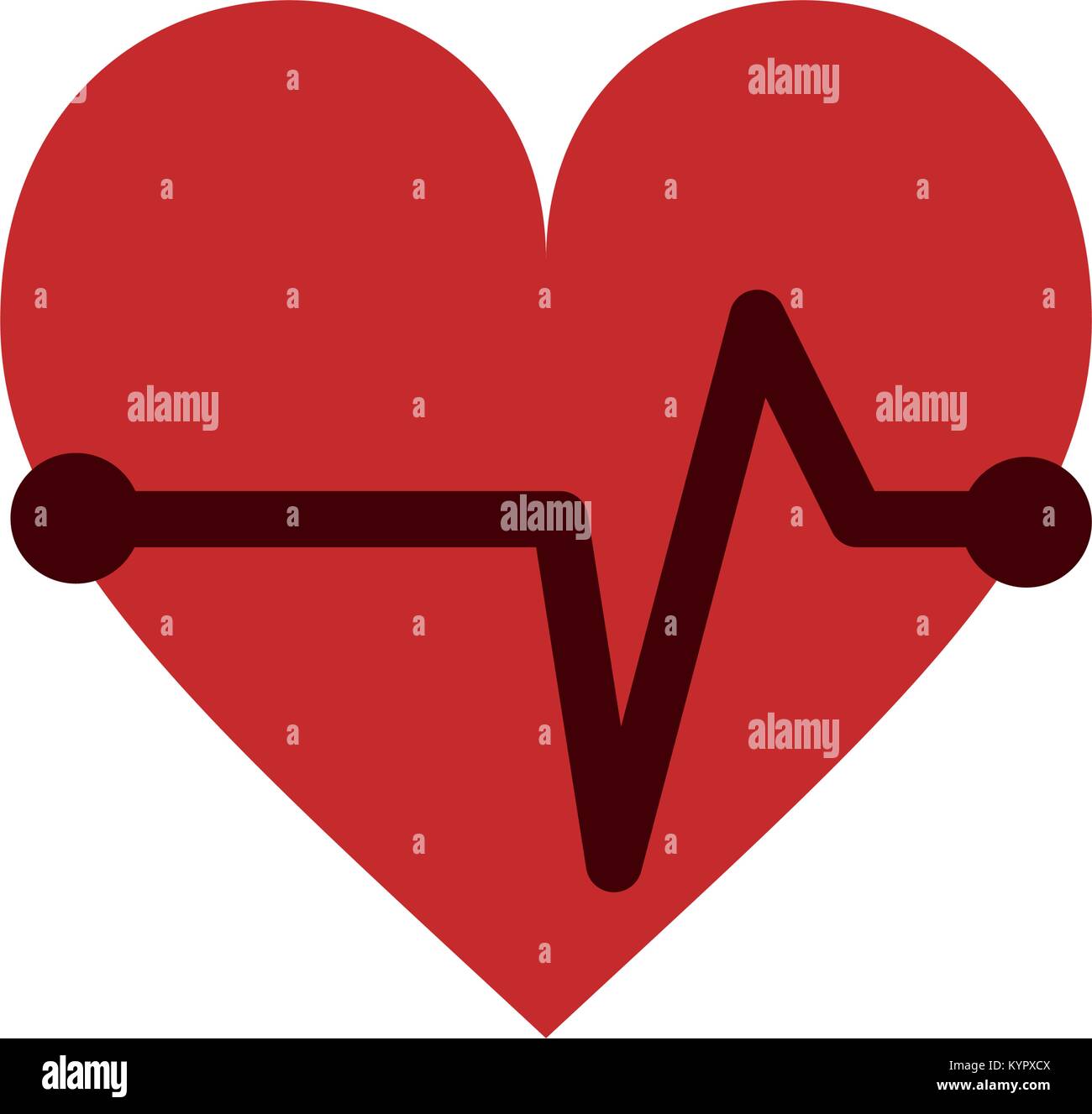 Heartbeat cardio symbol Stock Vector Image & Art - Alamy