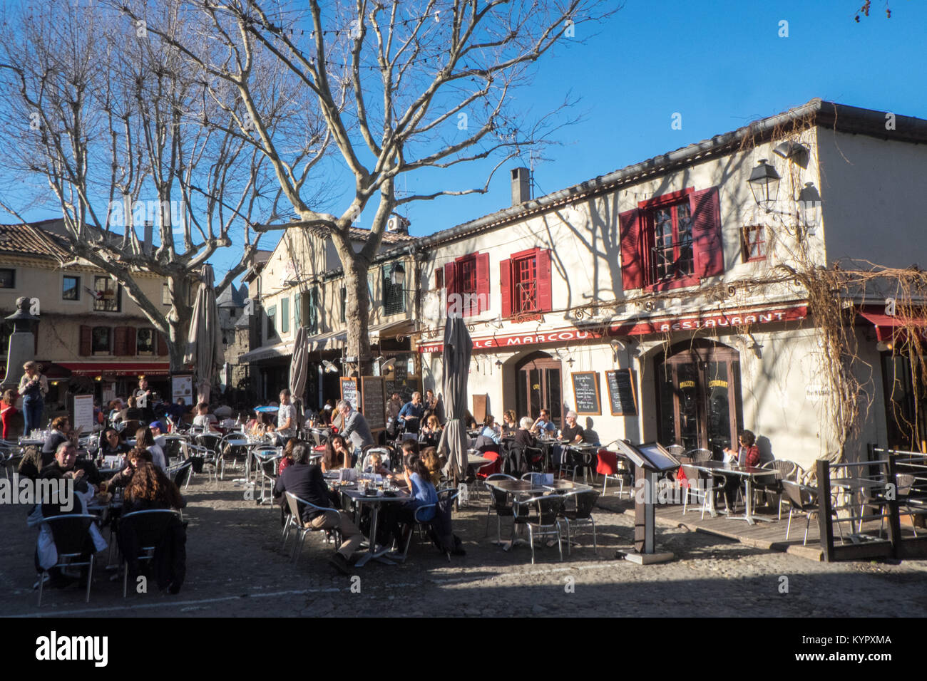 French cafe in carcassonne hi-res stock photography and images - Alamy