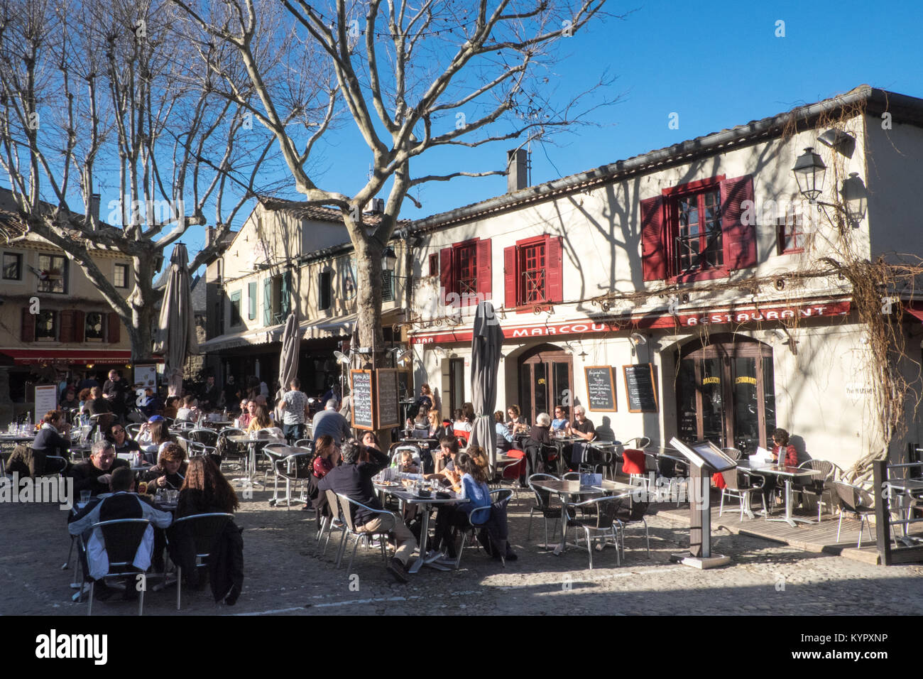 French cafe in carcassonne hi-res stock photography and images - Alamy