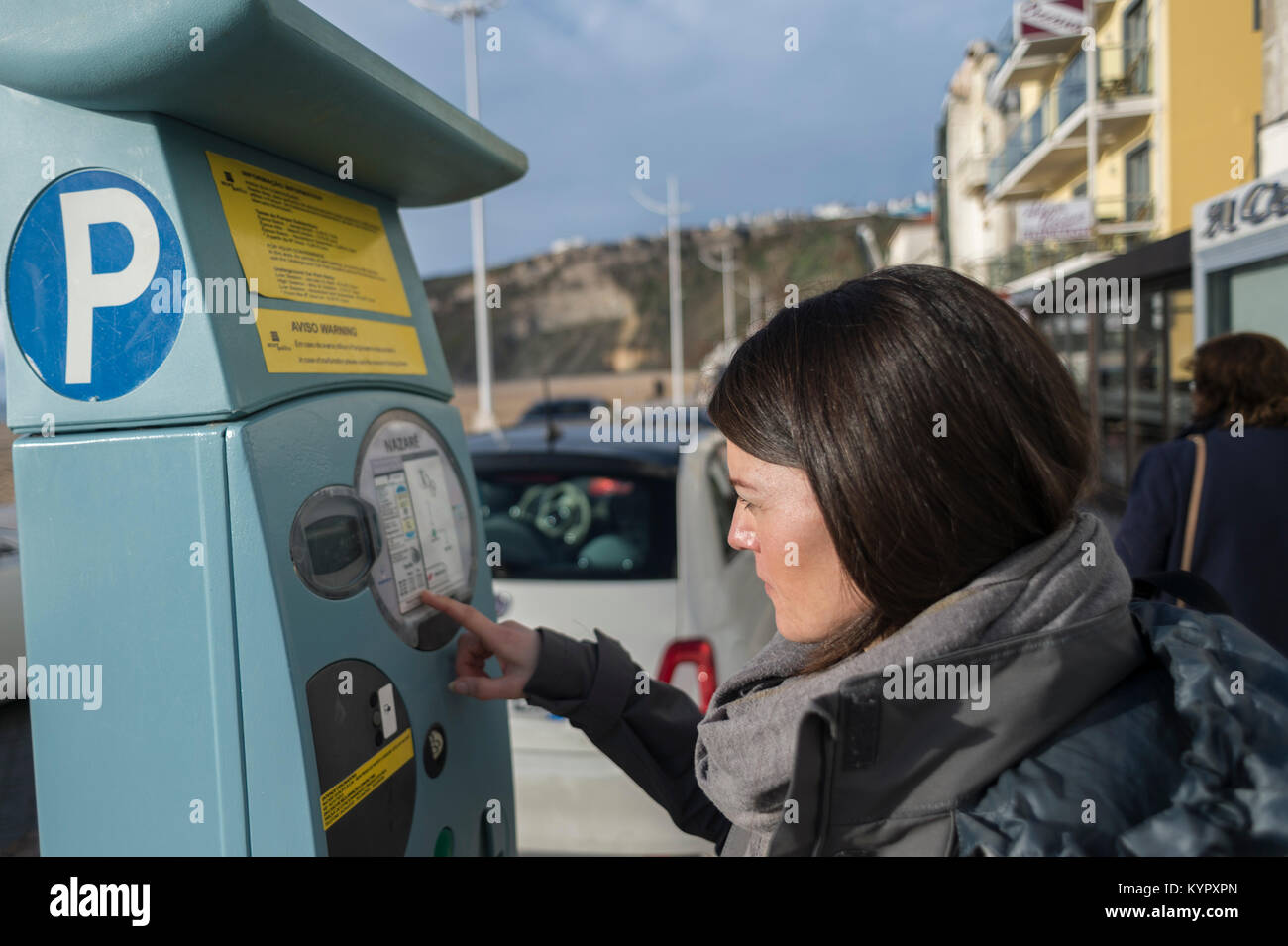 Pay Display Parking Woman Female High Resolution Stock Photography and ...