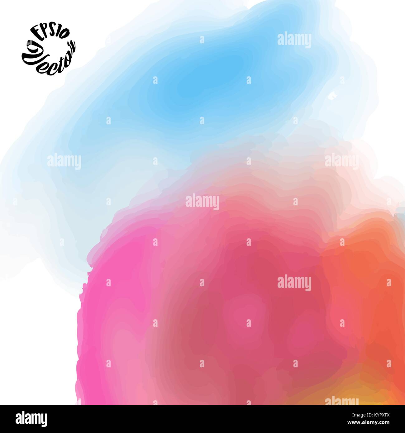 Pink and Blue watercolor background. Vector hand drawn wallpaper art ...