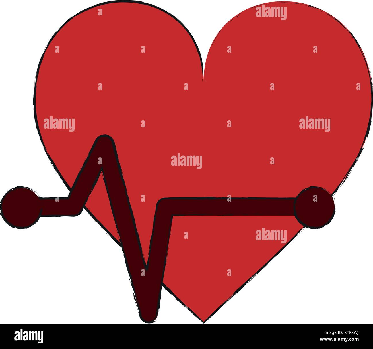 Heartbeat cardio symbol Stock Vector Image & Art - Alamy