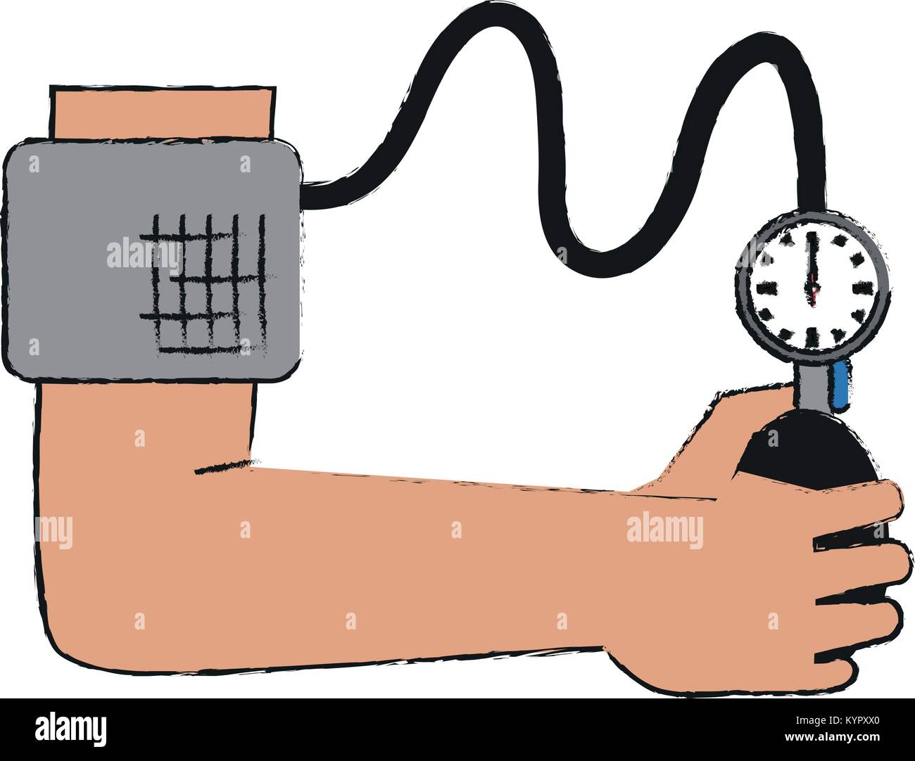 Tensiometer on arm Stock Vector Image & Art - Alamy