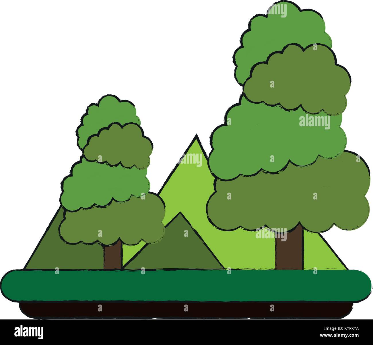 Trees nature symbol Stock Vector Image & Art - Alamy