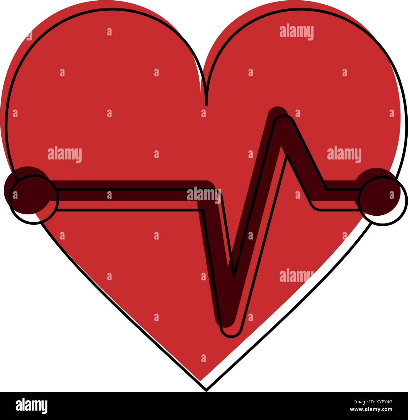Heartbeat cardio symbol Stock Vector Image & Art - Alamy