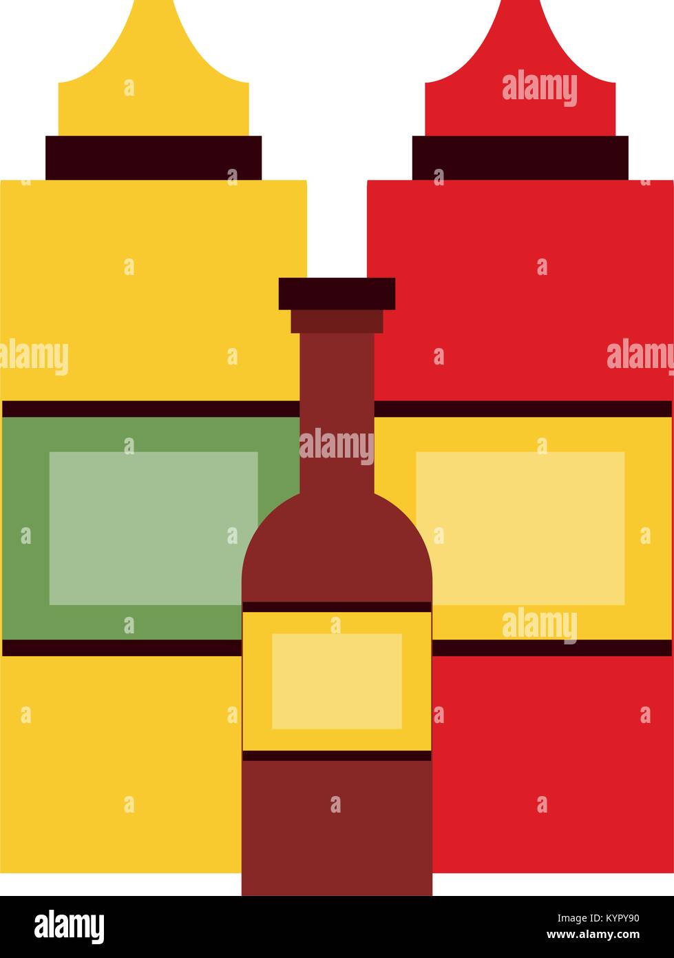 Sauces bottles isolated Stock Vector Image & Art - Alamy