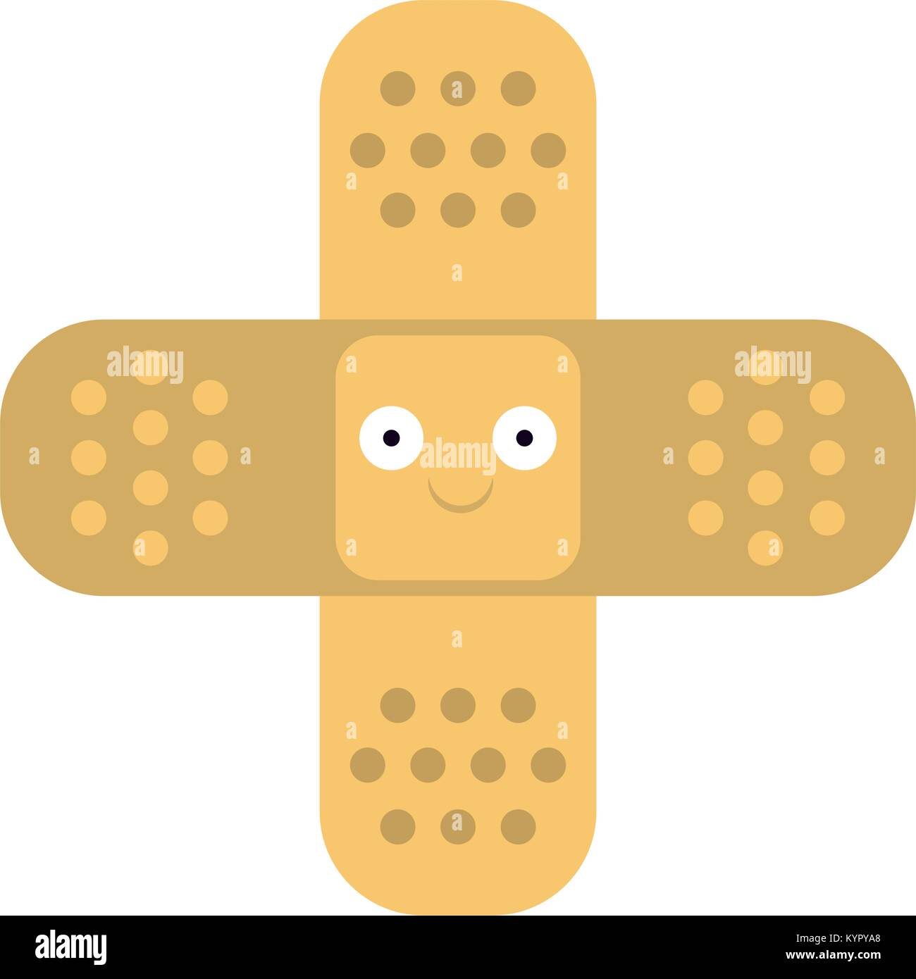 Bandage crossed symbol cartoon smiling cartoon smiling Stock Vector ...
