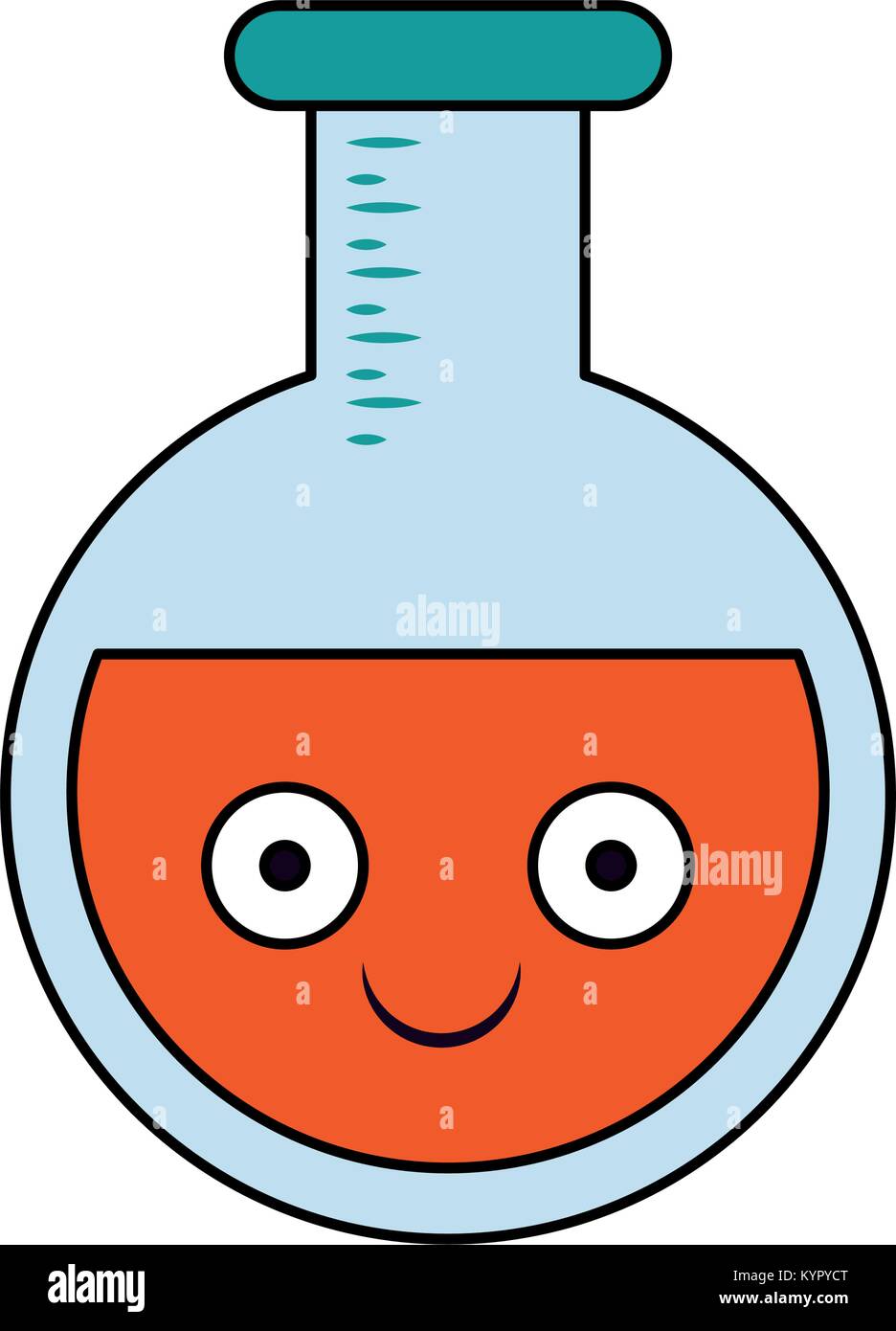 Laboratory flask isolated cartoon smiling Stock Vector Image & Art - Alamy
