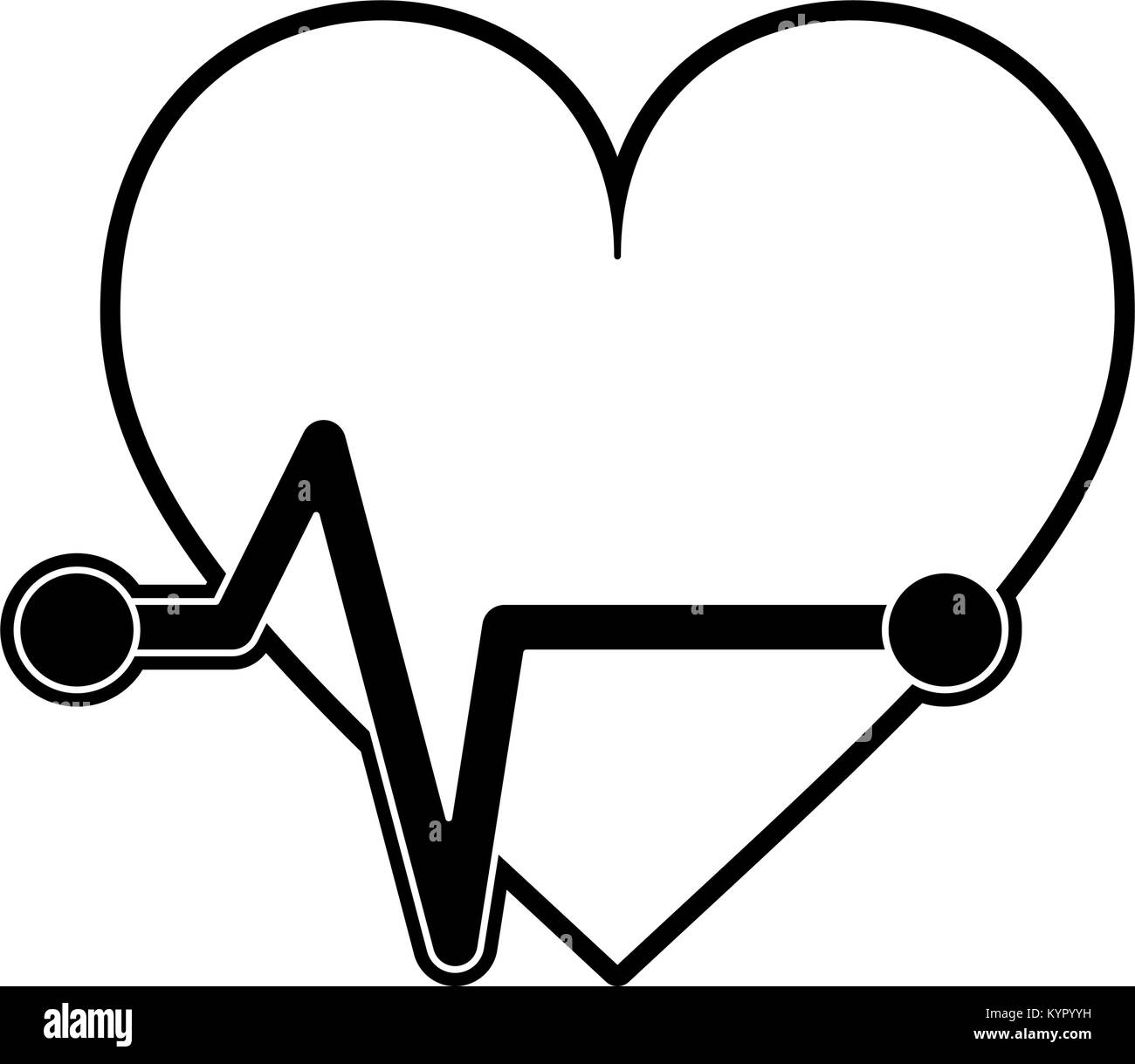 Heartbeat cardio symbol Stock Vector Image & Art - Alamy