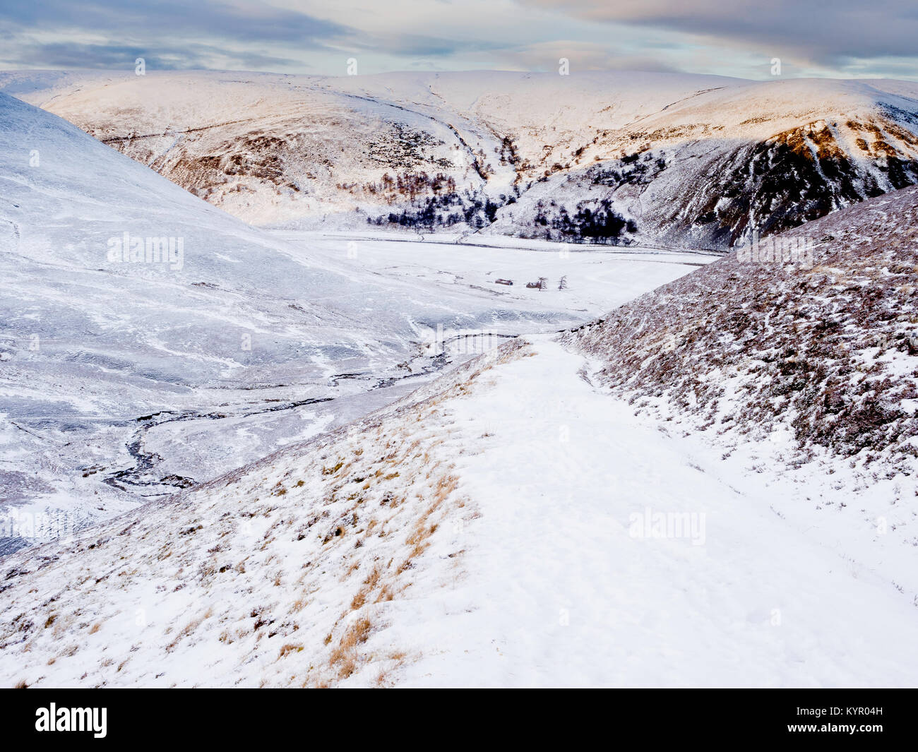 Upland habitat - Scottish highlands landscape in winter Stock Photo - Alamy