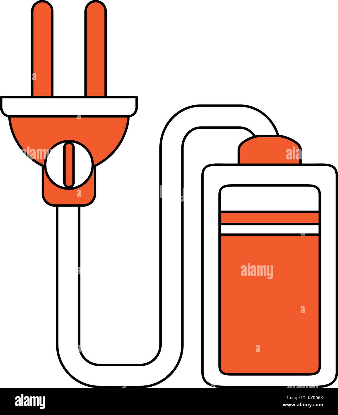 Battery with electric wire Stock Vector Image & Art - Alamy