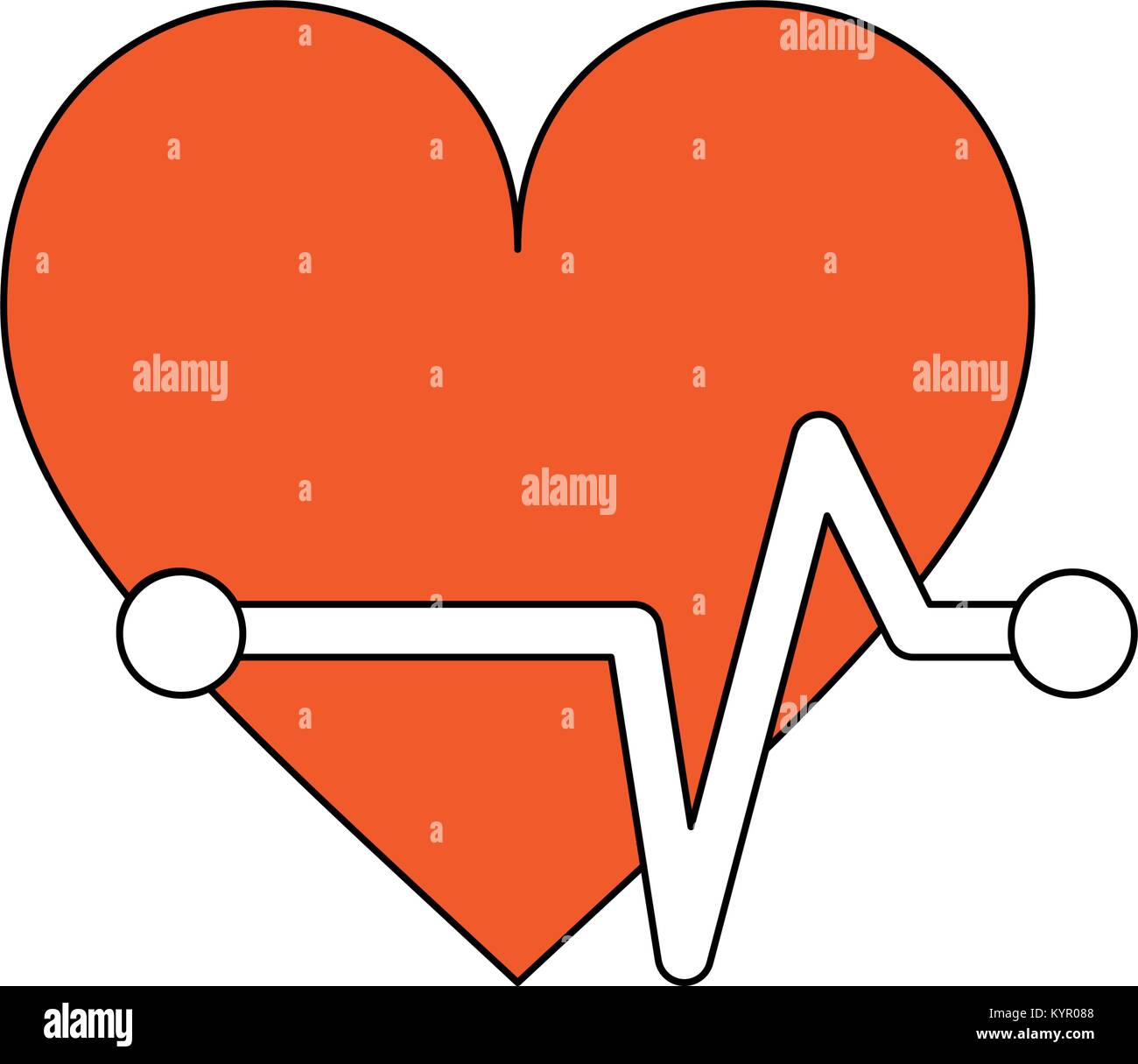 Heartbeat cardio symbol Stock Vector Image & Art - Alamy