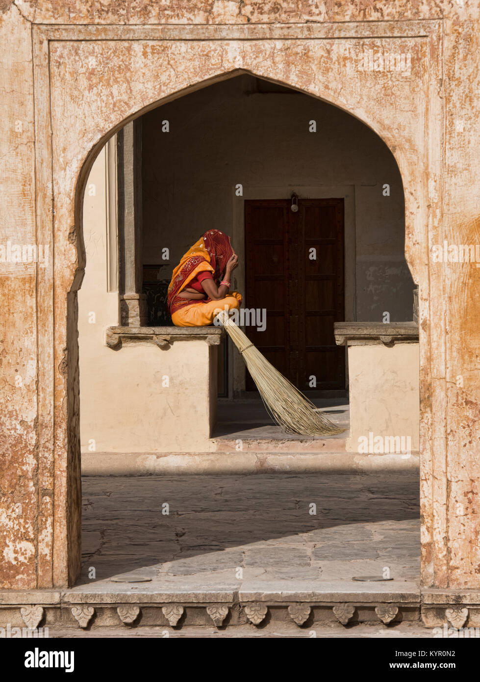 Indian sweeping broom hi-res stock photography and images - Alamy