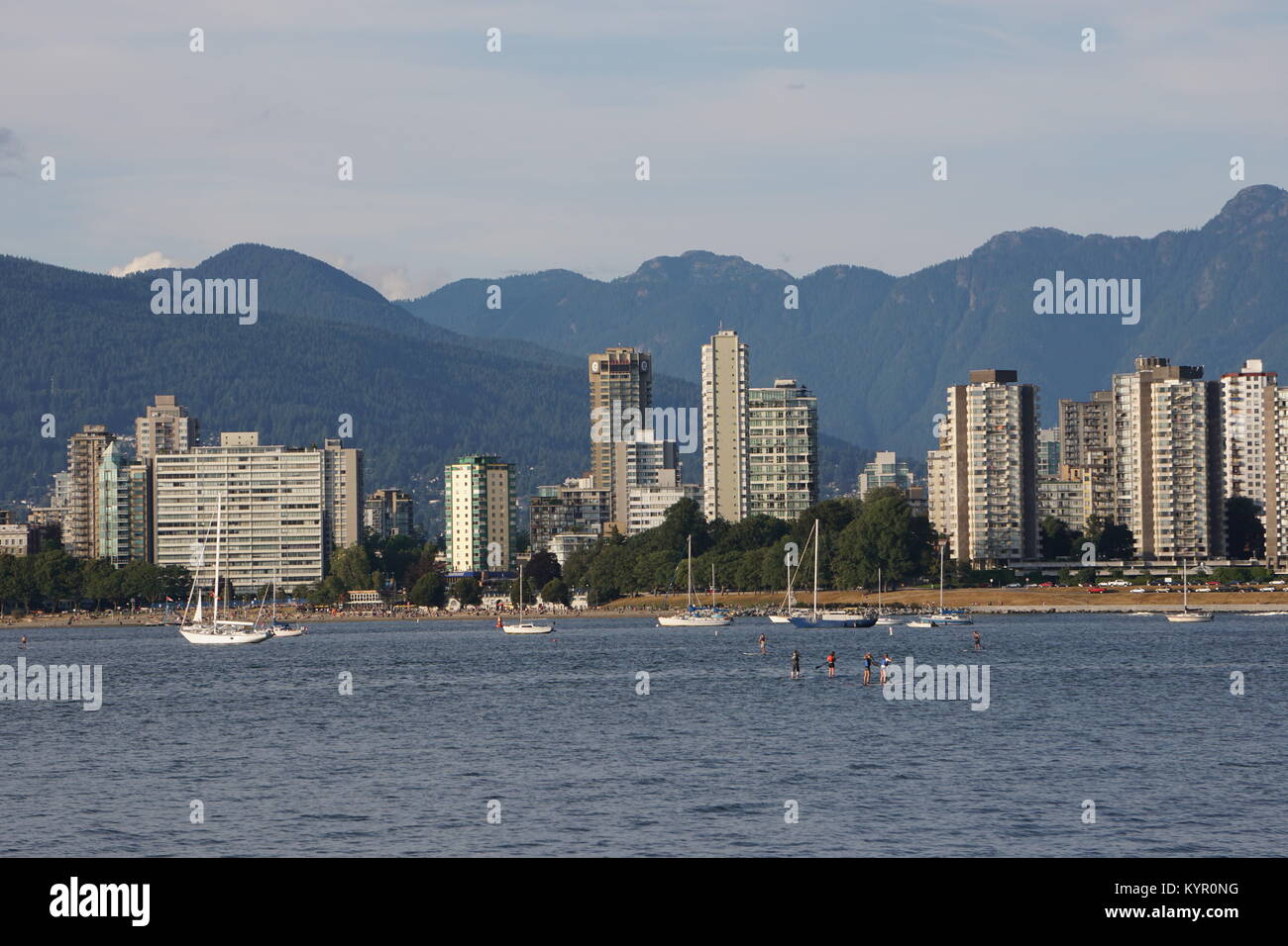 Vancouver skyline with waterfront apartment buildings Stock Photo - Alamy