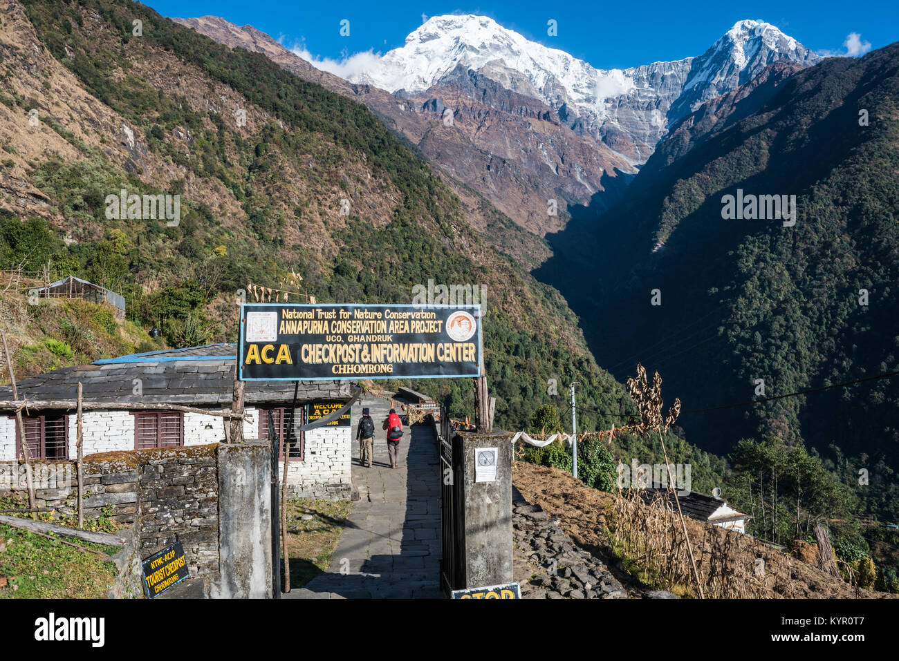 Chomrong, Annapurna base camp trek, Nepal, Asia Stock Photo - Alamy