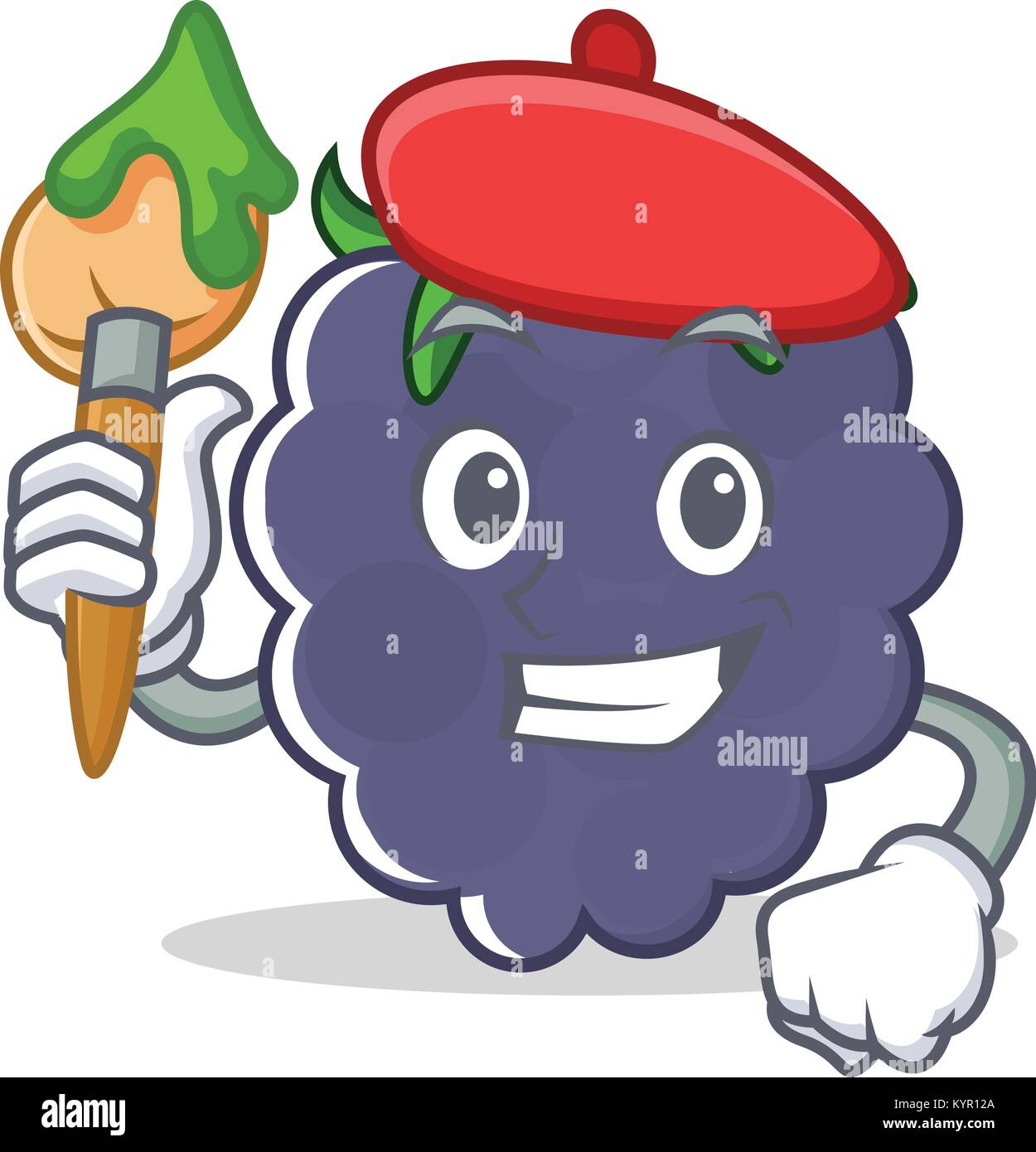 Artist blackberry character cartoon style Stock Vector Image & Art - Alamy