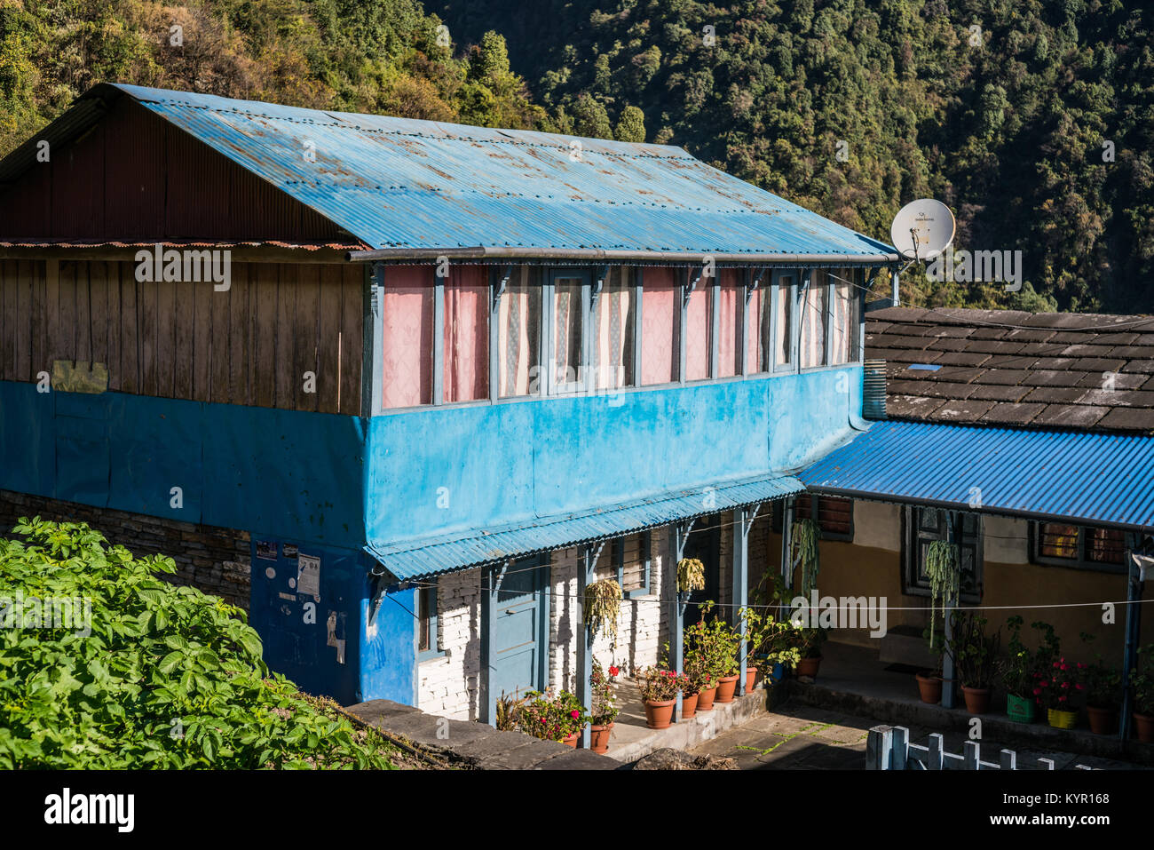 Chomrong, Annapurna base camp trek, Nepal, Asia Stock Photo - Alamy