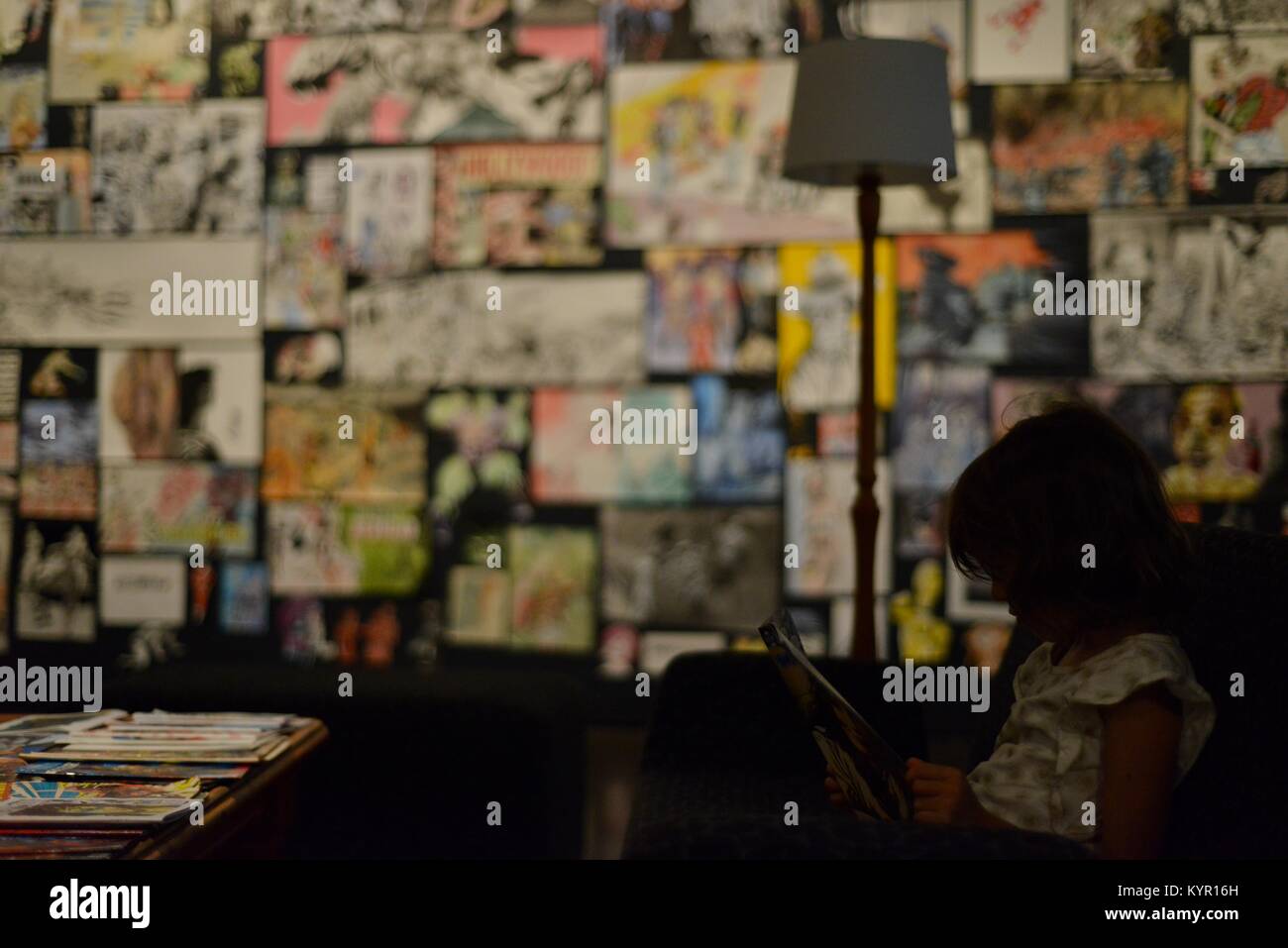 Comic Girl Reading Comic Comics High Resolution Stock Photography and ...