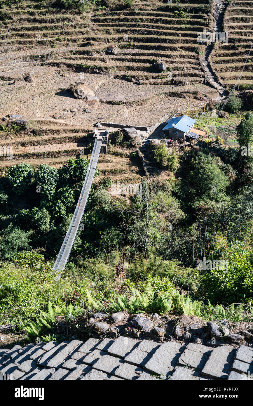 Chomrong, Annapurna base camp trek, Nepal, Asia Stock Photo - Alamy