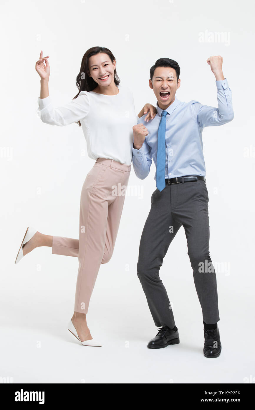 Cheerful chinese businessman punching hi-res stock photography and ...
