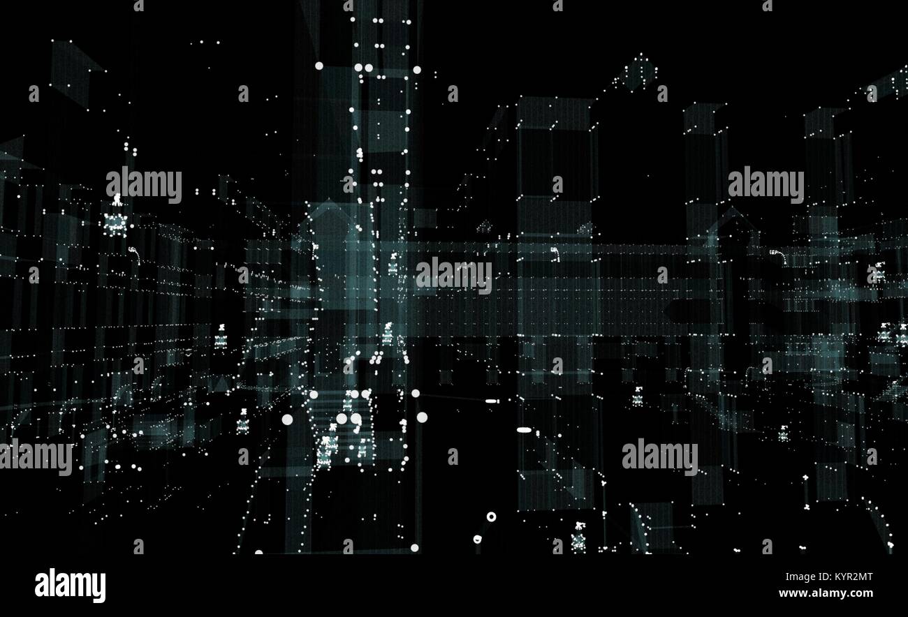 Hologram futuristic interface city Stock Photo - Alamy