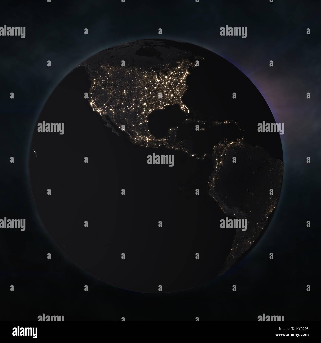 Aerial Network Lights Global High Resolution Stock Photography and ...