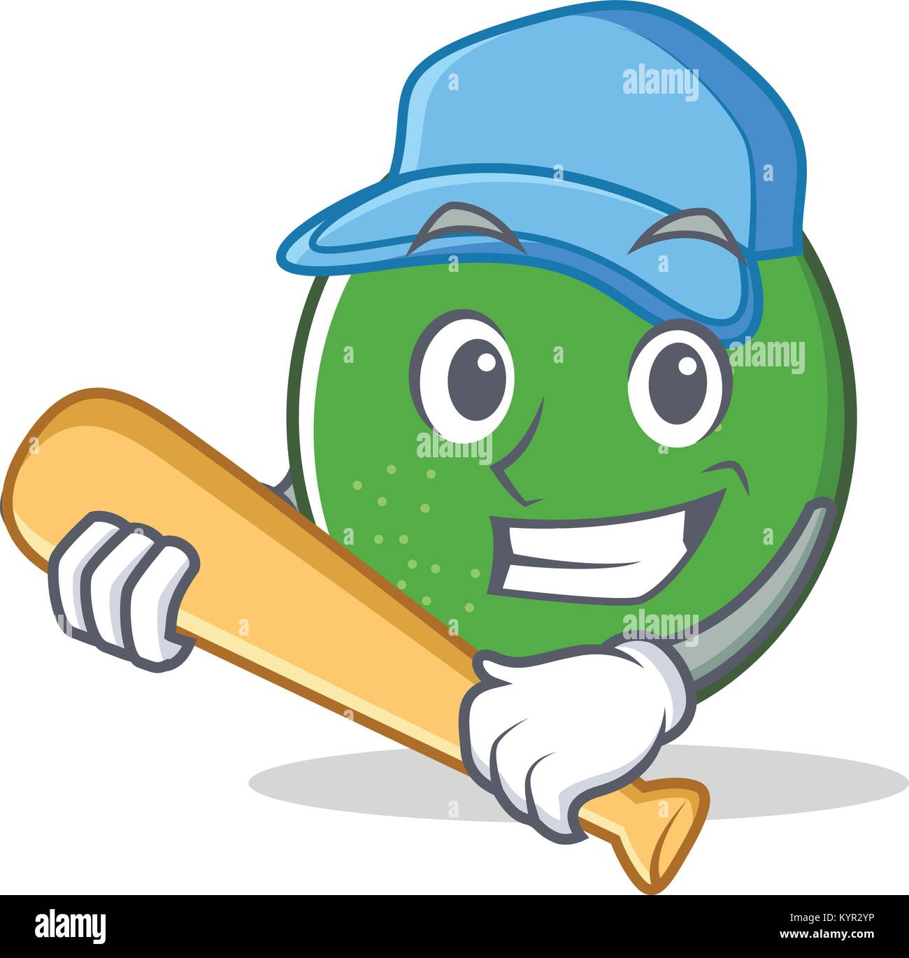 Playing baseball lime character cartoon style Stock Vector Image & Art ...