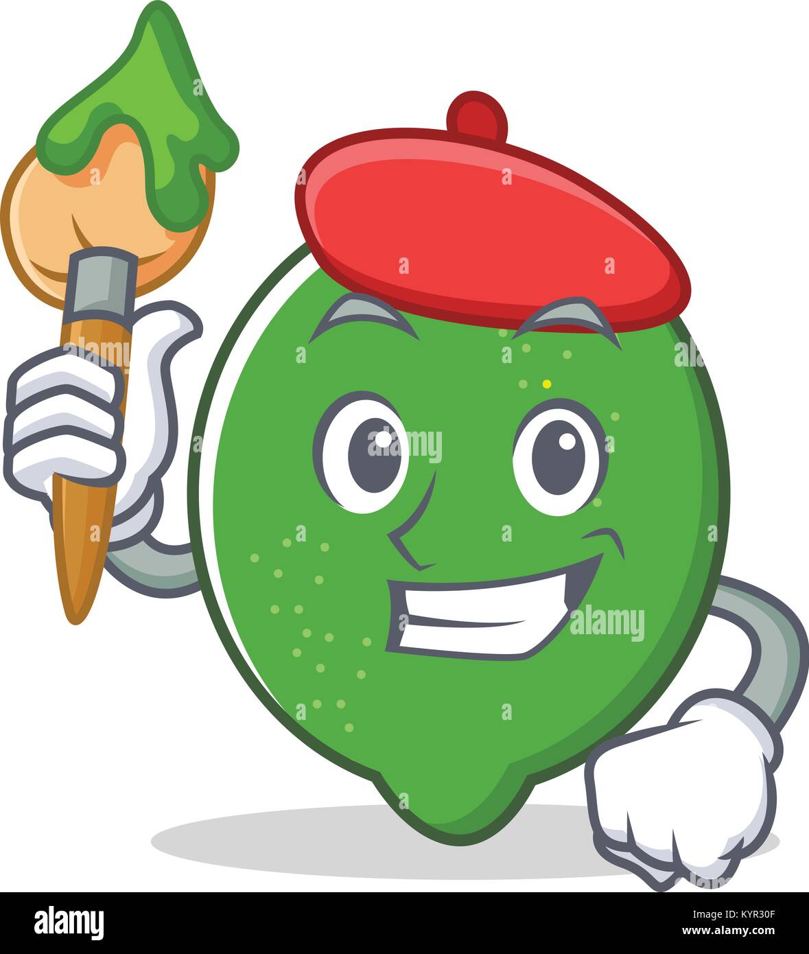 Artist Lime Character Cartoon Style Stock Vector Image And Art Alamy