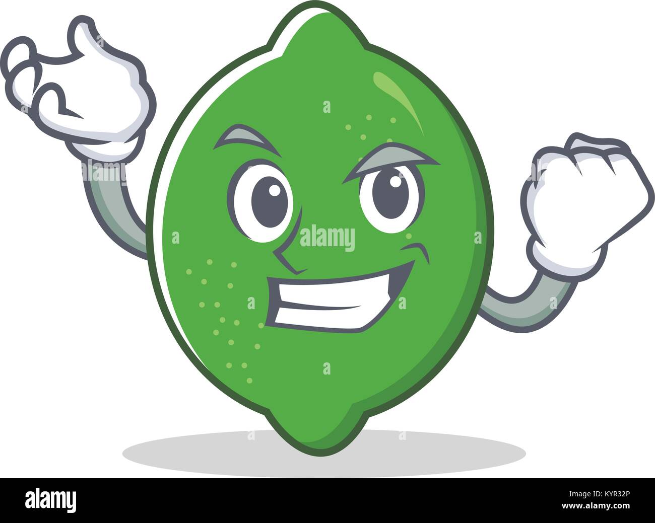 Successful lime character cartoon style Stock Vector Image & Art - Alamy