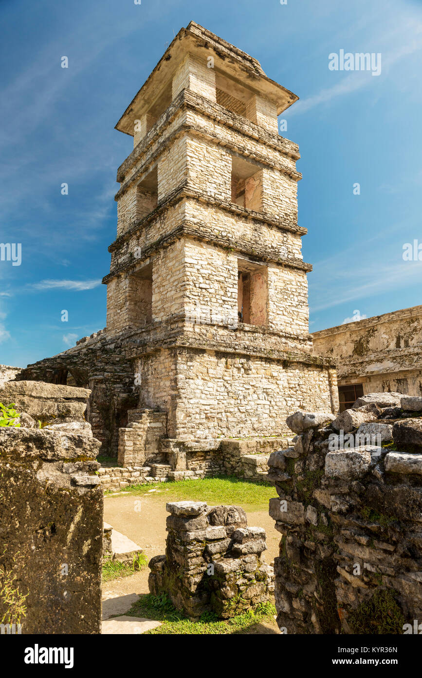 Palenque palace ruins hi-res stock photography and images - Alamy