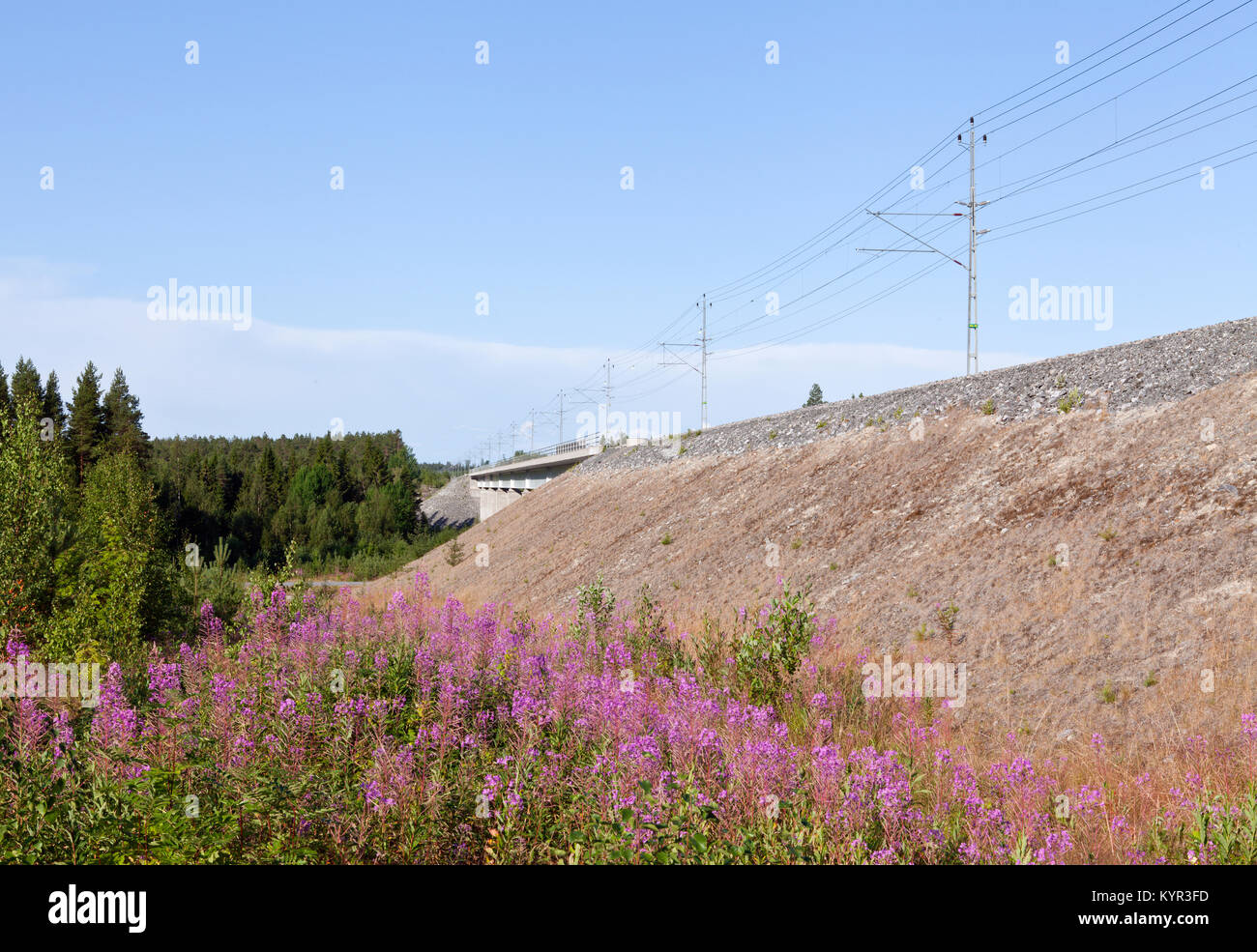 The Bothnia Line Nyland to Umea, Sweden. Modern, newly built High-speed ...