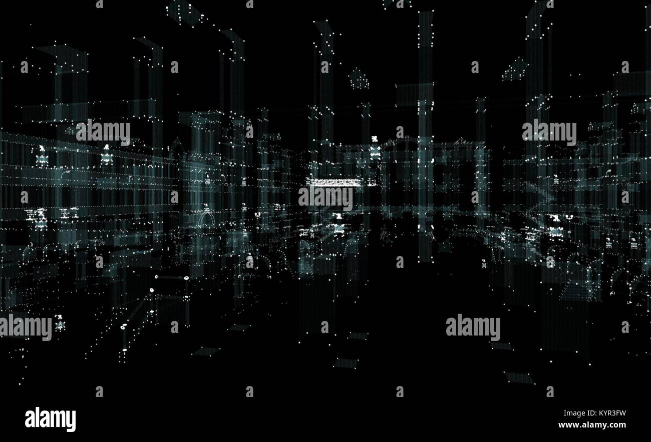Hologram futuristic interface city Stock Photo - Alamy