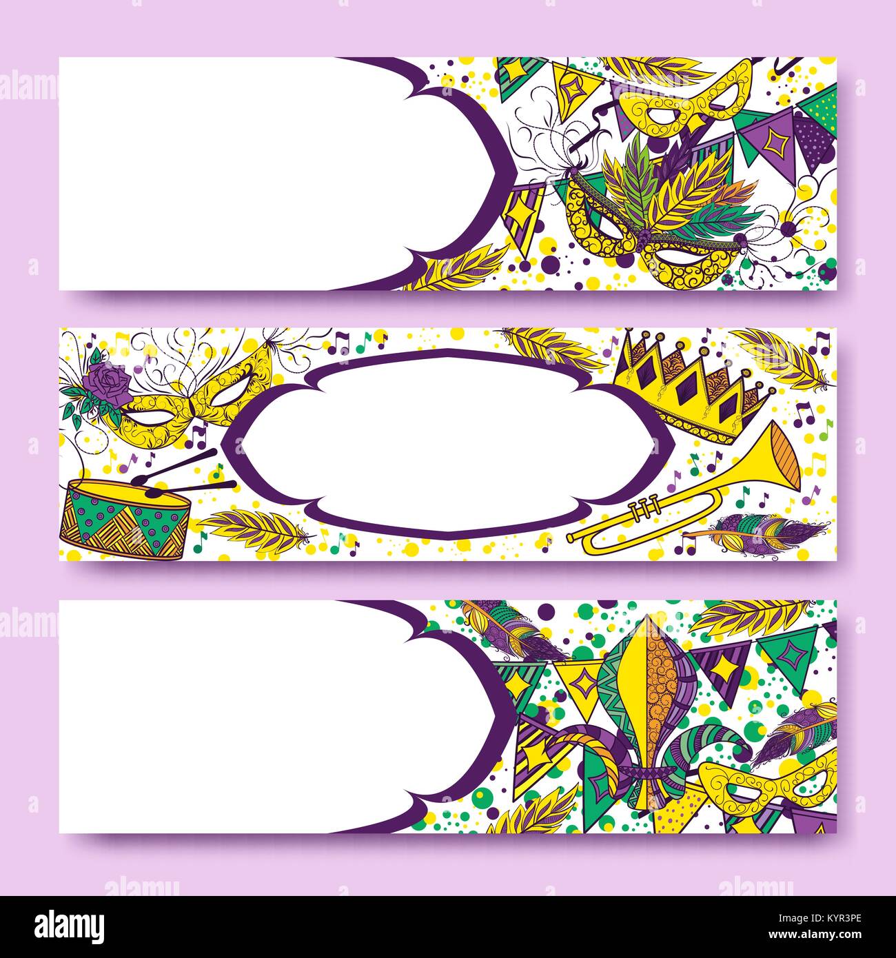 Mardi Gras or Shrove Tuesday cards Stock Vector Image & Art - Alamy