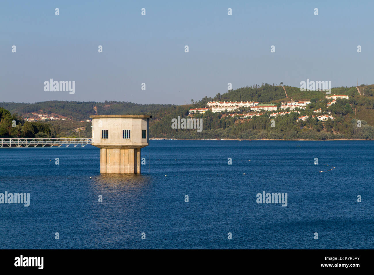 Castelo do Bode dam in the Zezere river, Tomar Portugal Stock Photo - Alamy