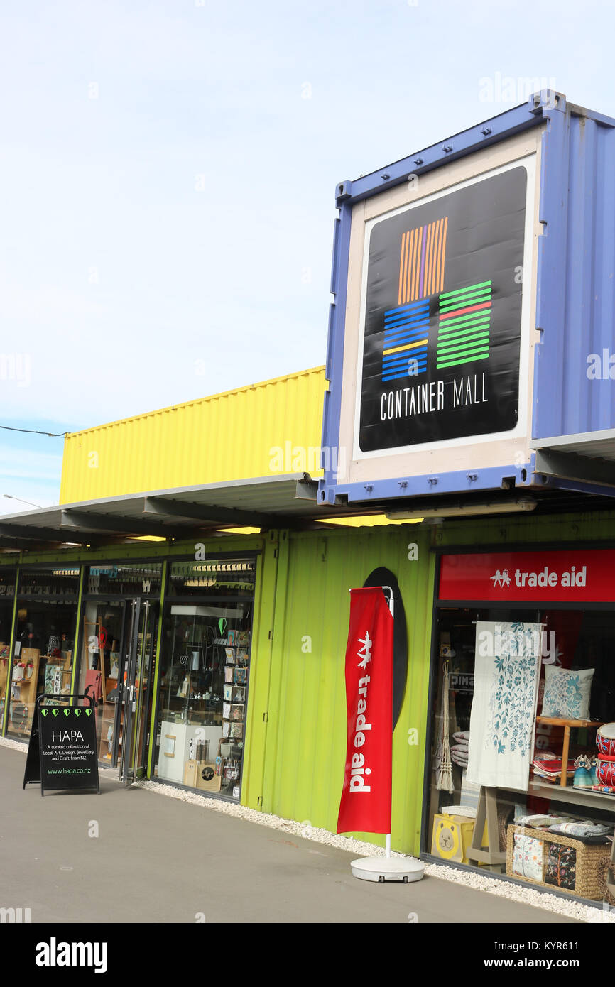 Shops in temporary accommodation in containers in the Container Mall ...