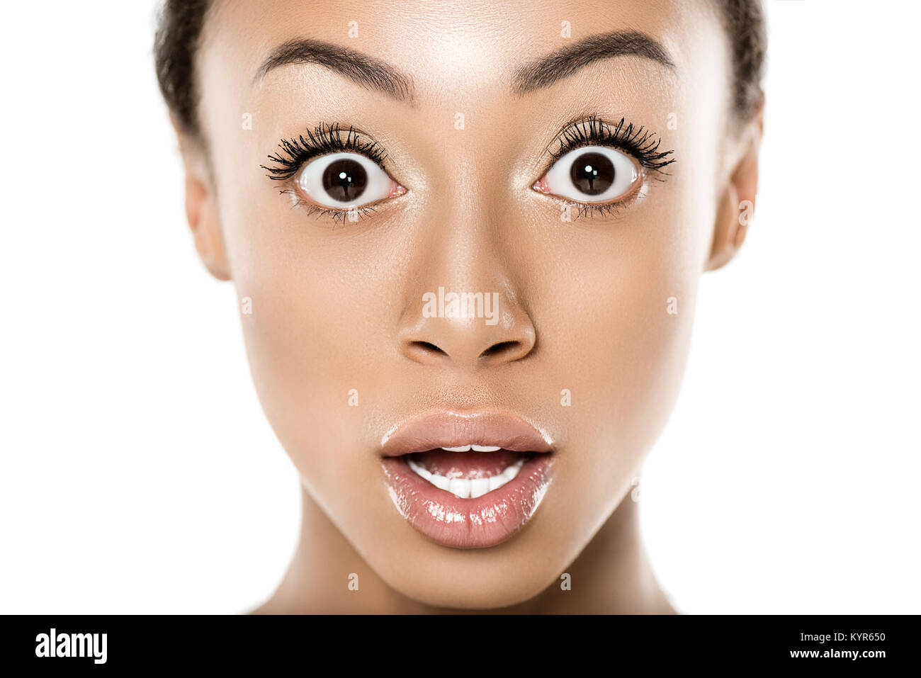 shocked african american woman Stock Photo - Alamy