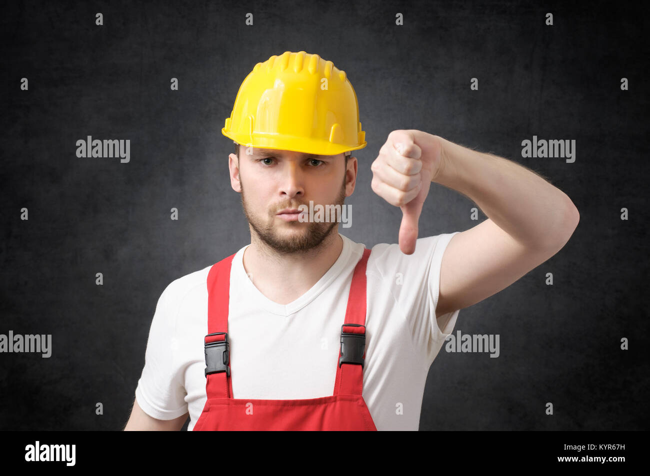 Angry construction worker Stock Photo - Alamy