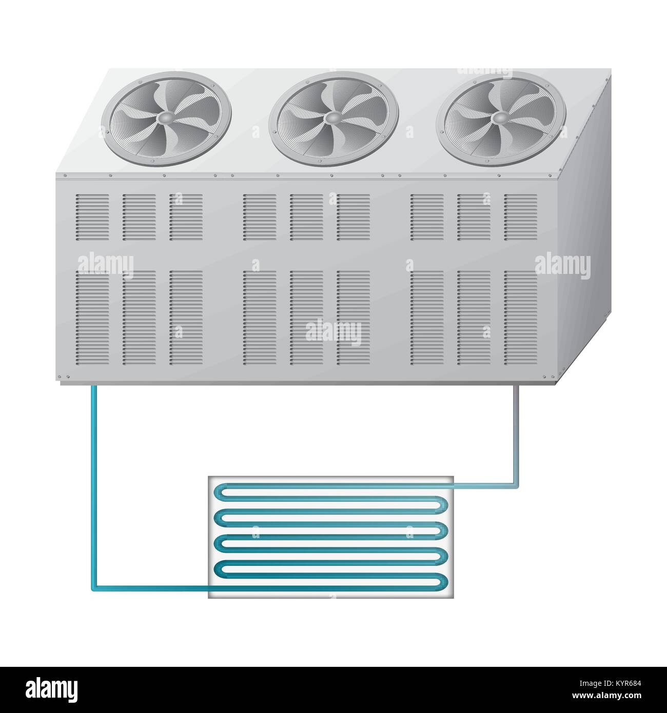 Outdoor and indoor unit chiller Stock Vector Image & Art - Alamy