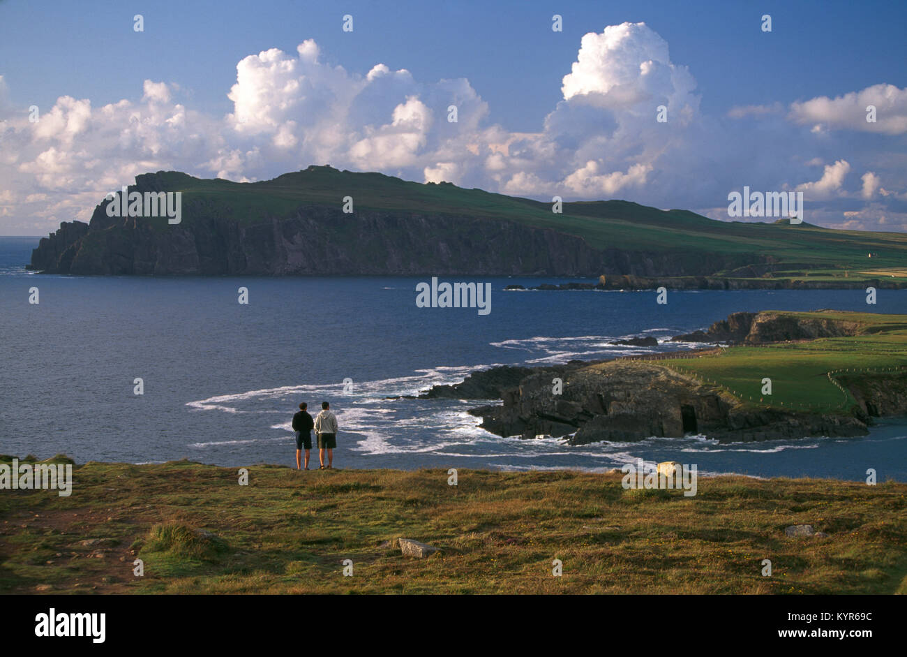 Aerial views of ocean, land, mountains of Ireland Stock Photo - Alamy