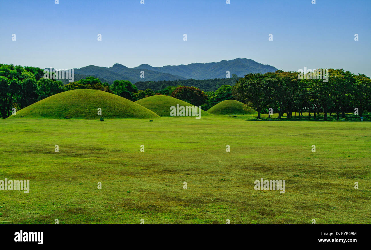 The Tumuli park in Gyeongju consists of three groups of royal tombs ...