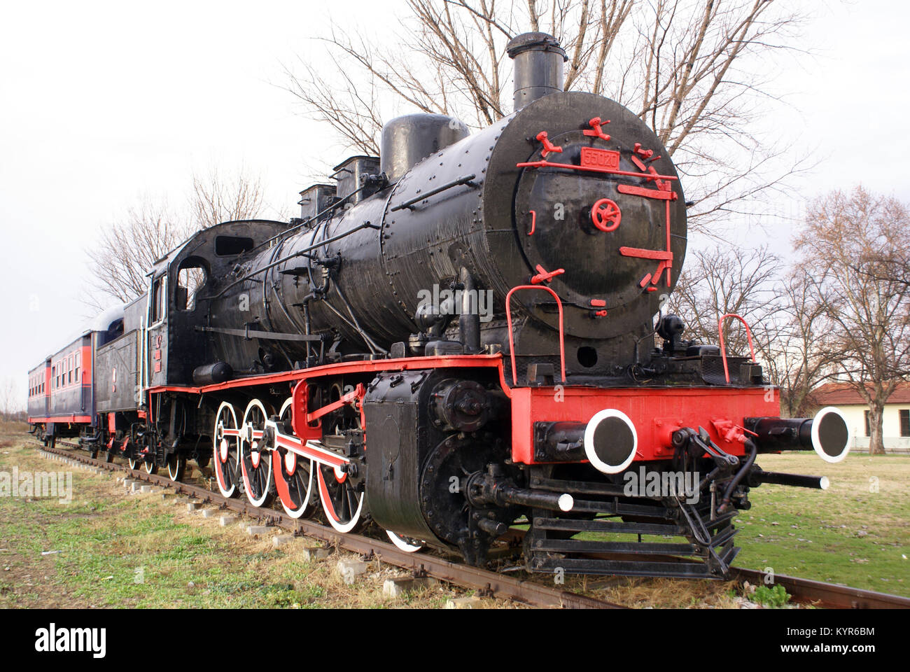 Train and steam locomotive in Edirne, Turkey Stock Photo - Alamy