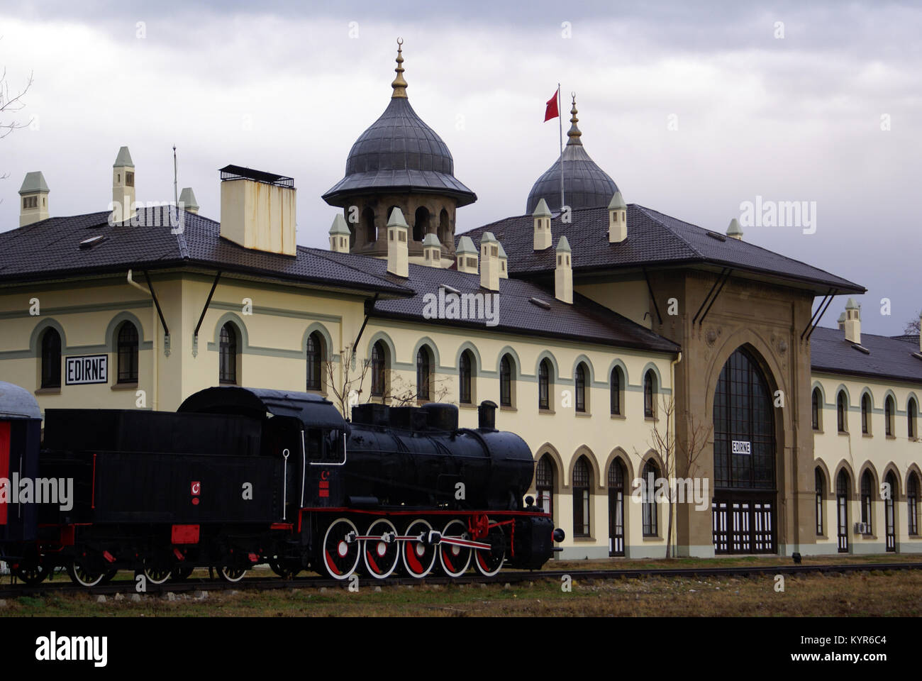 Station Edirne end steam engine in Turkey Stock Photo - Alamy