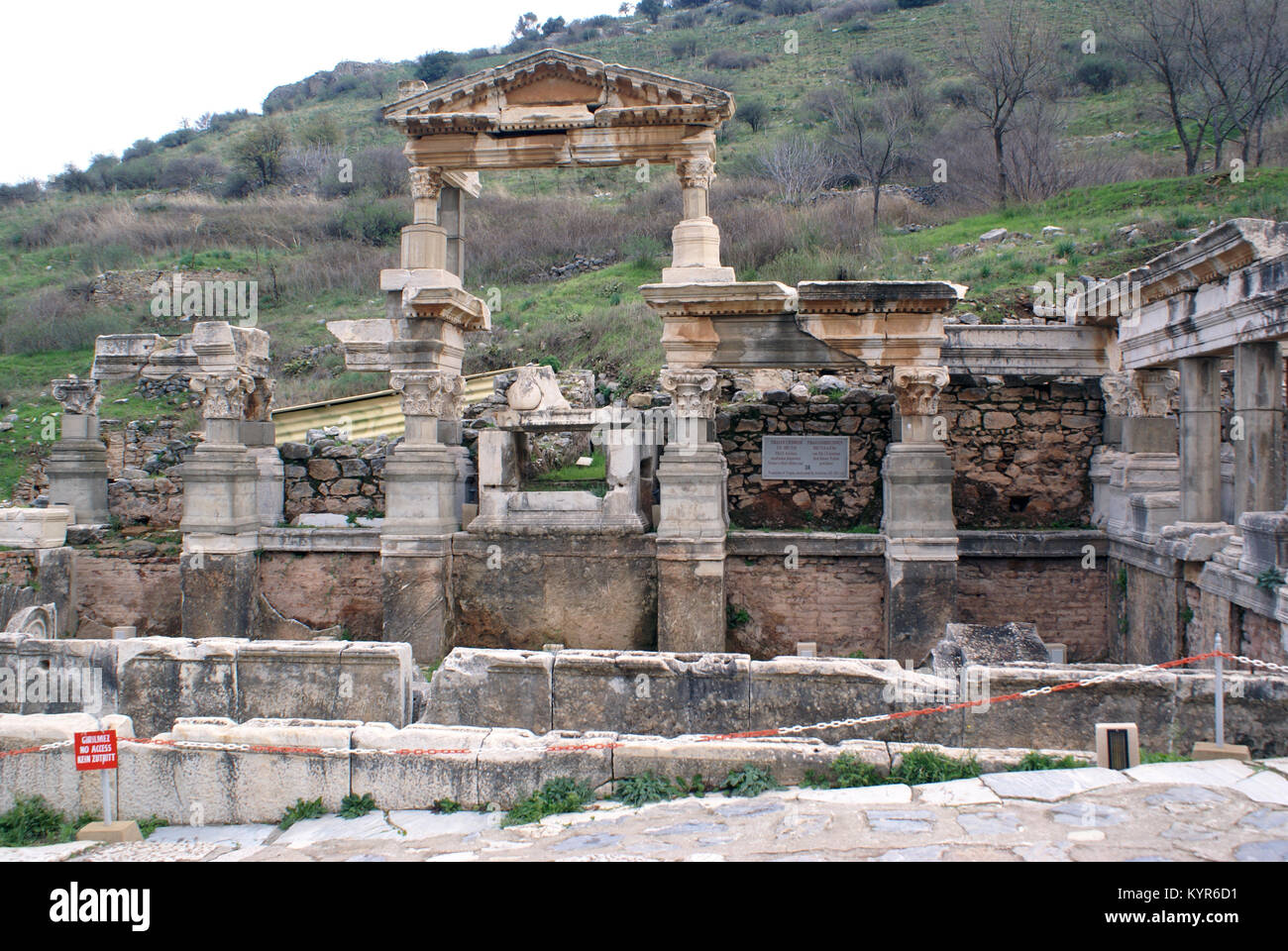 Hill and marble ruins in Ephesus, Turkey Stock Photo - Alamy