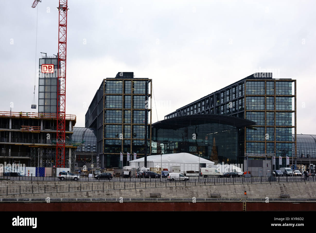Berlin, Germany - December 06, 2017: A tower and design element with ...