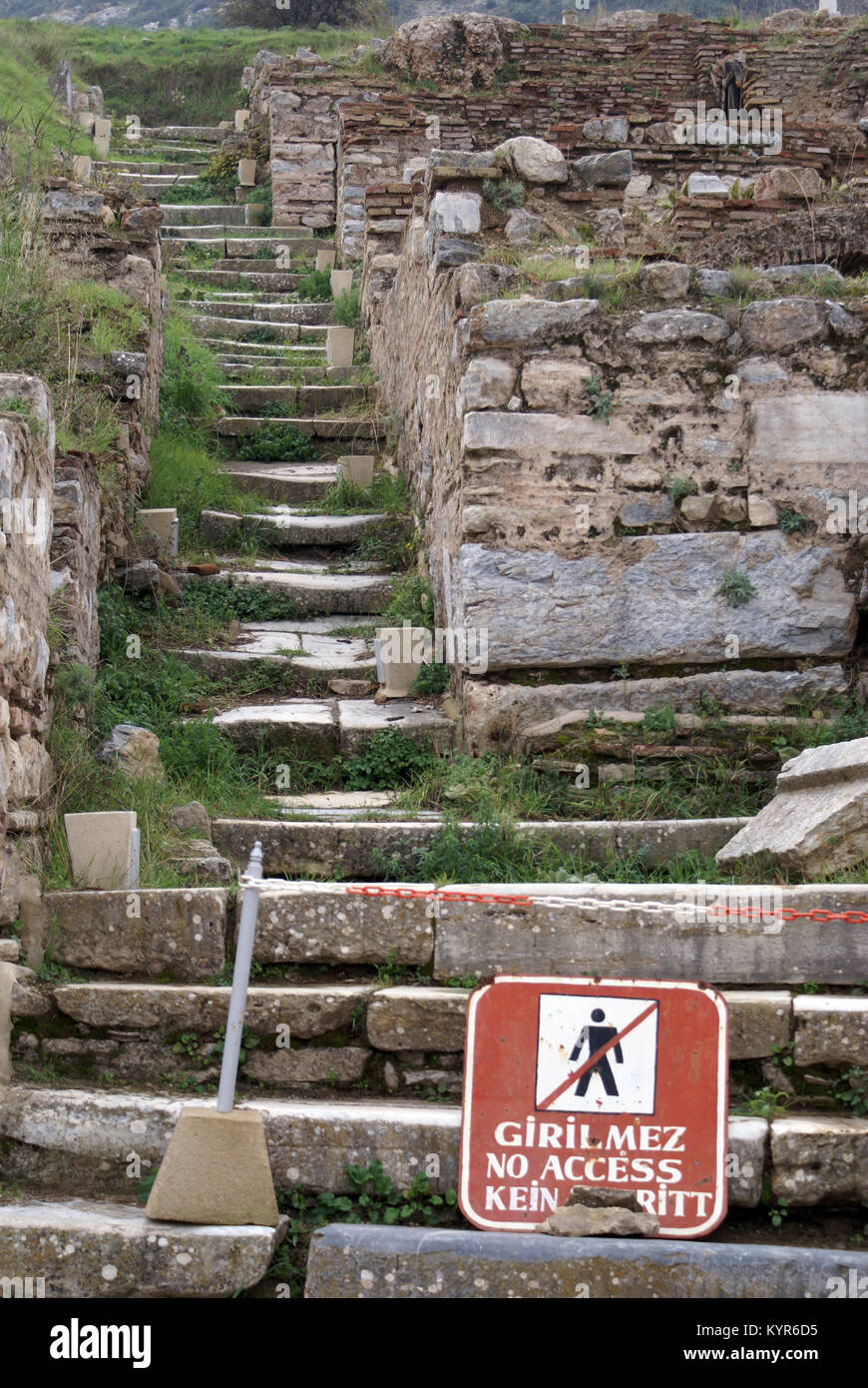 Steps and ruins in Ephesus, Turkey Stock Photo - Alamy