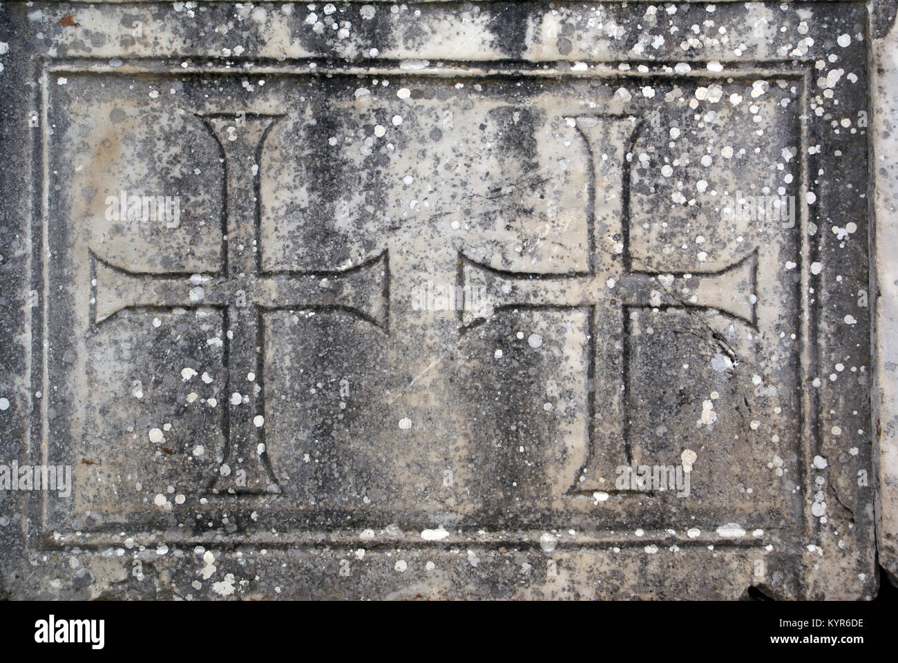 Stone with crosses in Ephesus, Turkey Stock Photo - Alamy